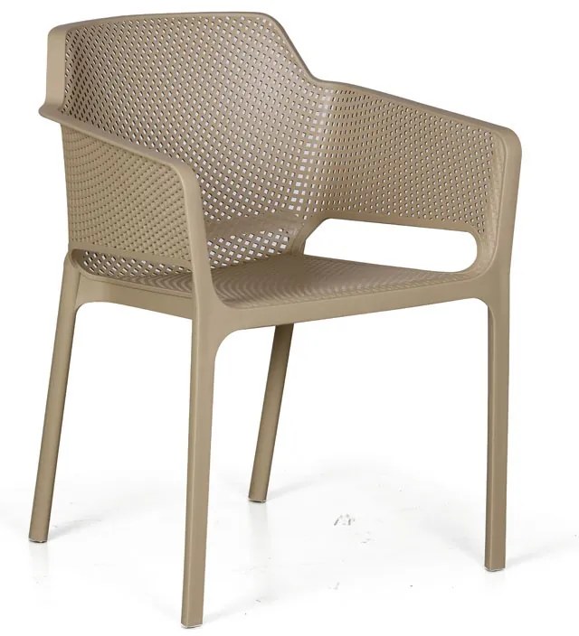 B2B Partner Plastová bistro židle RUSTIC, béžová, balení 4 ks