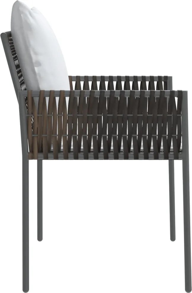 Zahradní židle s poduškami 6 ks hnědé 54 x 61 x 83 cm polyratan 3187088