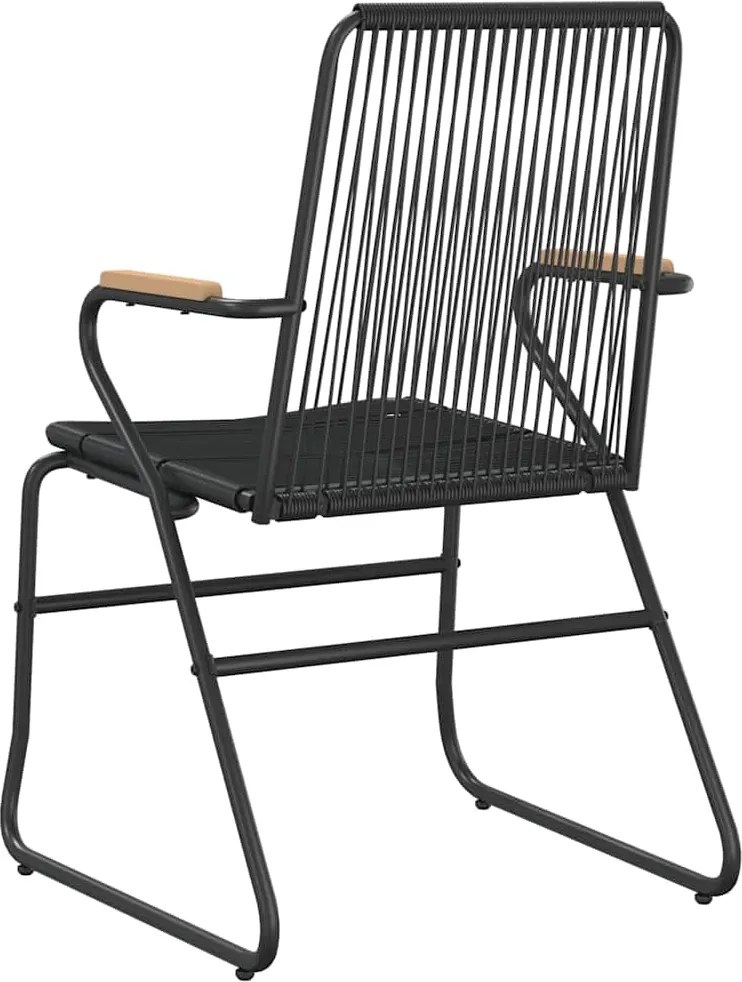 Zahradní židle 2 ks černé 58 x 59 x 85,5 cm PVC ratan 312173