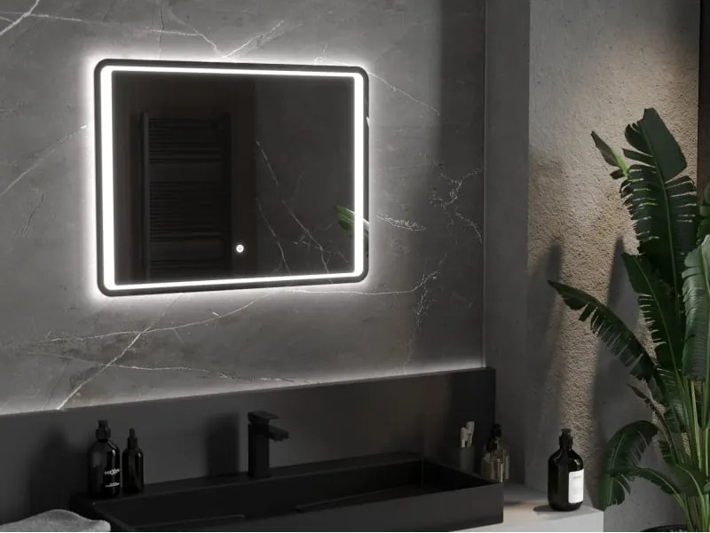 Mexen Zusa osvětlené koupelnové zrcadlo 80 x 60 cm, LED 6000K, antifog - 9808-080-060-611-00