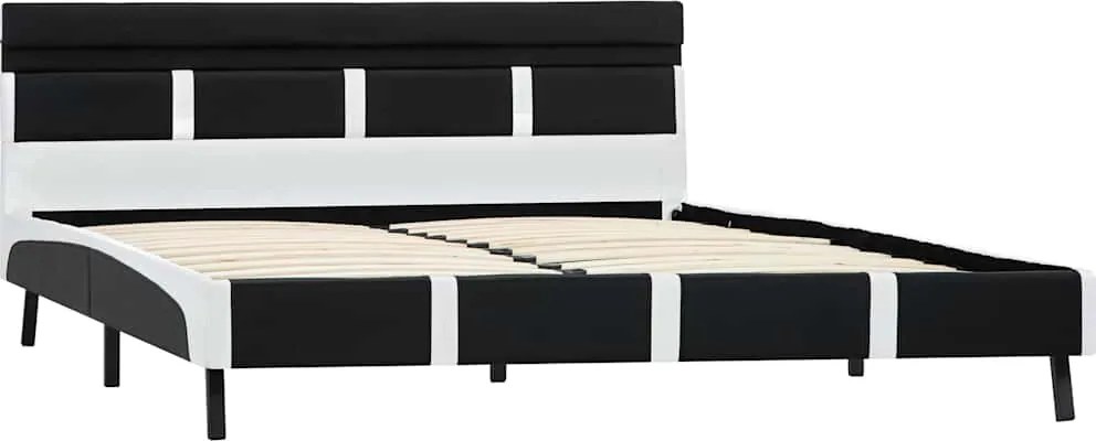 Rám postele s LED světlem černý umělá kůže 120 x 200 cm 280303