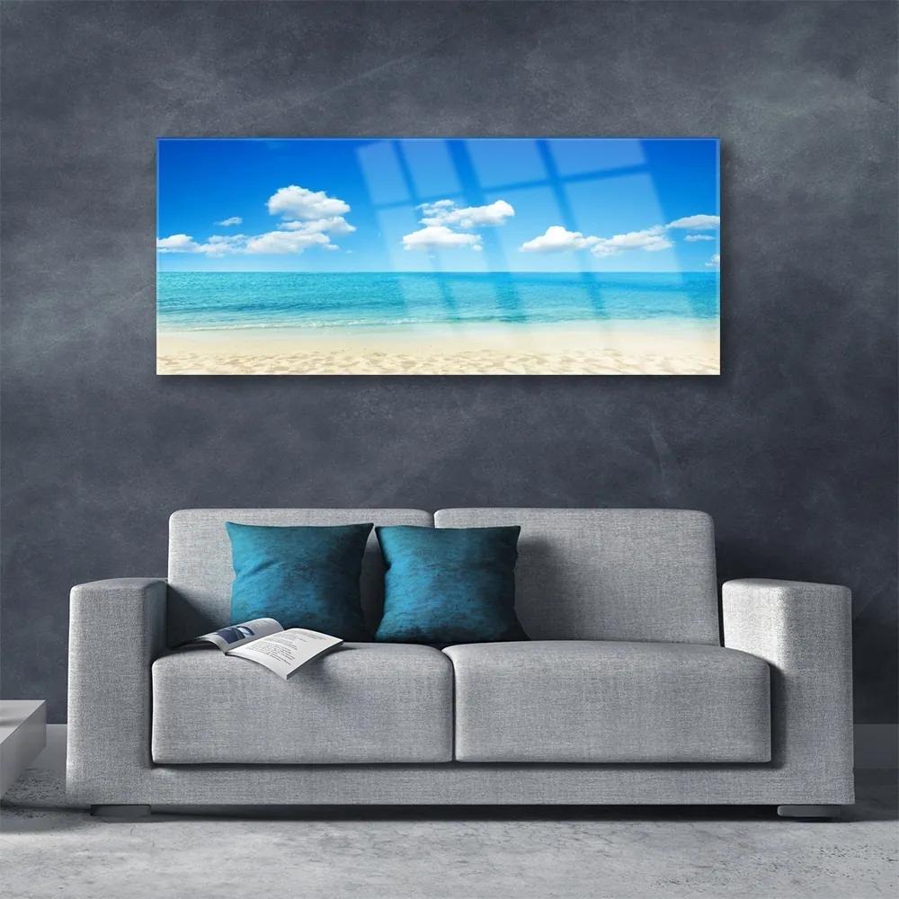 akrylový obraz Moře Modré Nebe 125x50 cm
