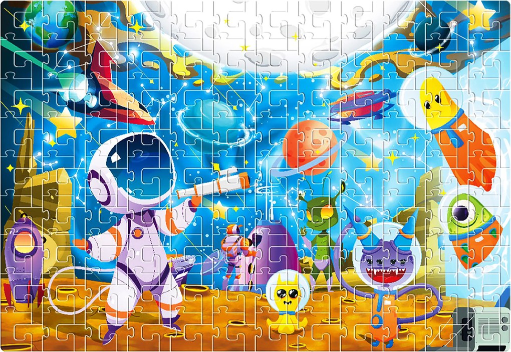 Aga4Kids Dětské puzzle Vesmírní cestovatelé 216 dílků