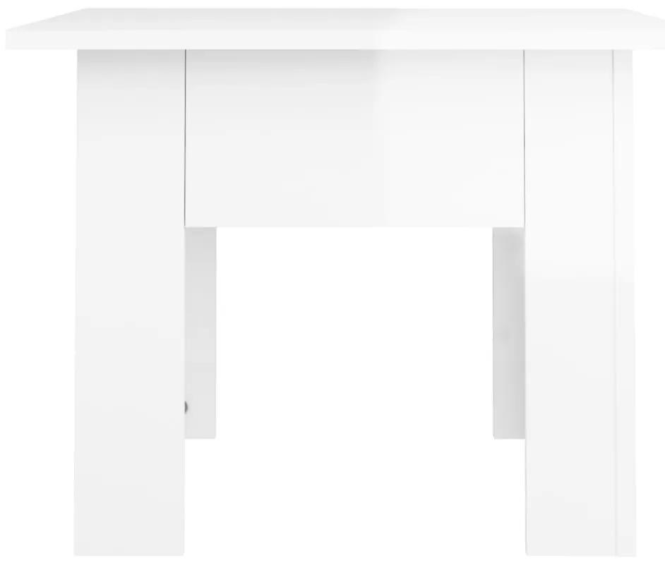 Konferenční stolek lesklý bílý 55 x 55 x 42 cm kompozitní dřevo - Default Title
