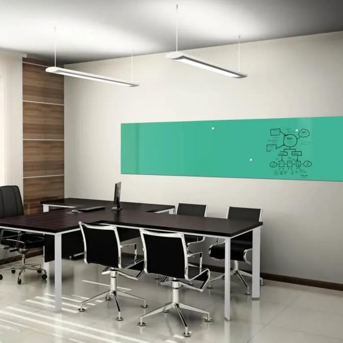 Zelená veronesova skleněná pracovní a kancelářská tabule Smatab® - 40 × 60 cm