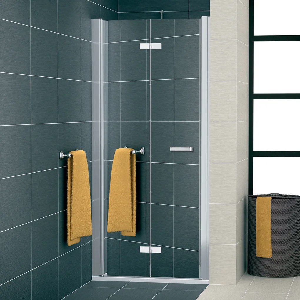 Sprchové dveře dvoudílné skládací 90 cm levé (SLF1G 0900 01 53) SanSwiss