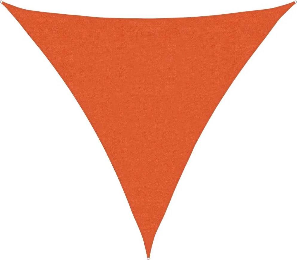 Stínicí plachta 160 g/m² trojúhelník oranžová 3,6x3,6x3,6m HDPE 311693