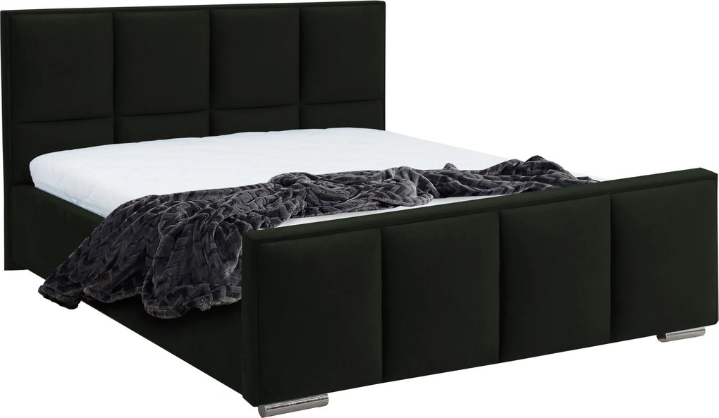 Eka Čalouněná postel Passion - Fresh 120x200 cm Barva látky - Fresh: Modrá (Fresh 11), Úložný prostor: S kovovým rámem úložného prostoru