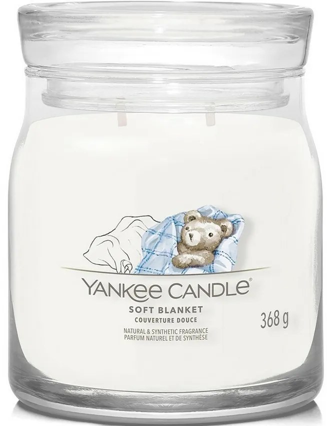 Yankee Candle Vonná svíčka střední Signature Soft Blanket, 368 g