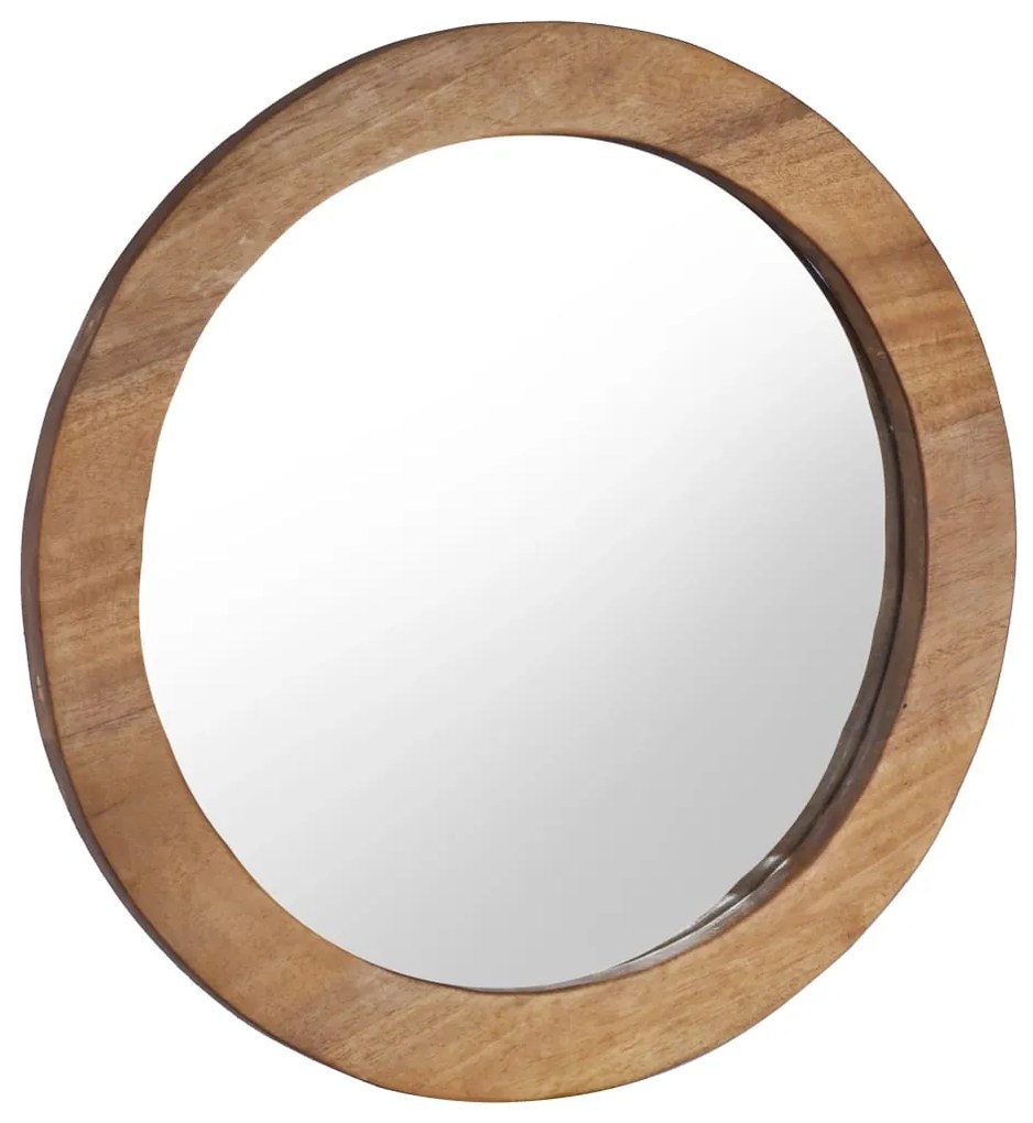 Nástěnné zrcadlo 60 cm teak kulaté - Default Title