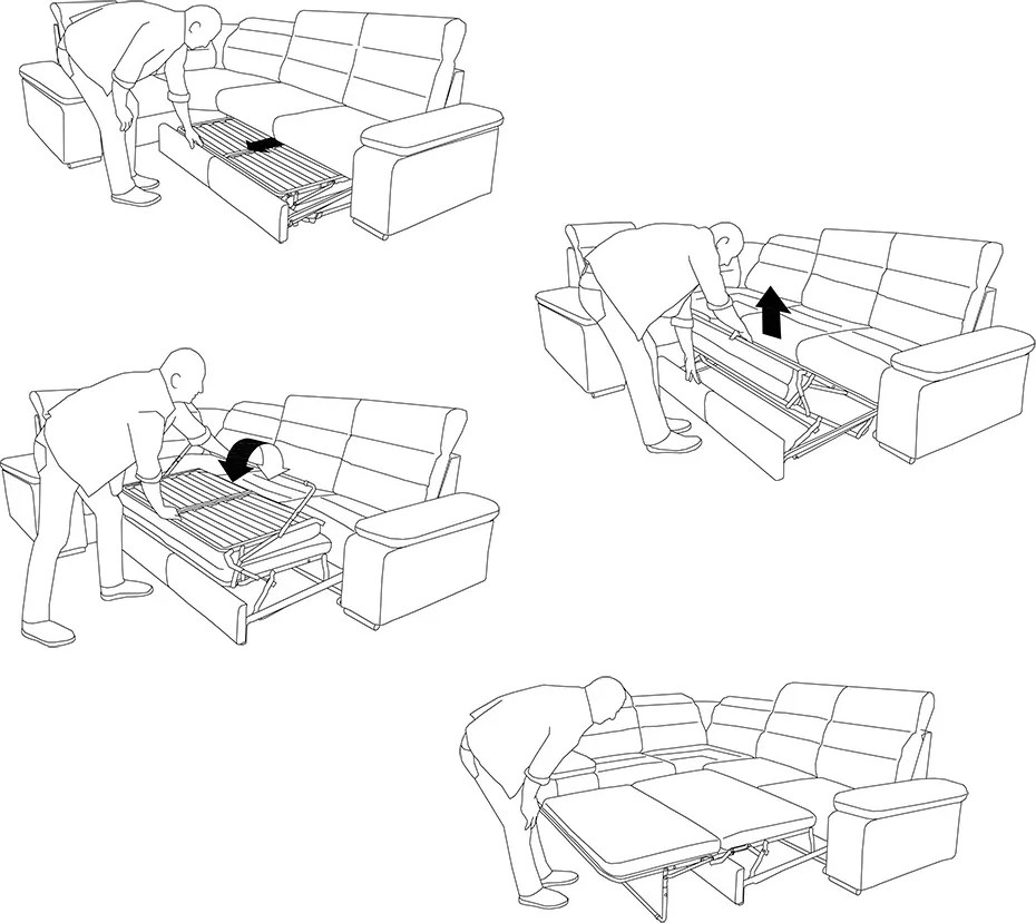 Sedací souprava Korfu mini | LEVÁ | 225x296 cm | rozkládací, bez úložného prostoru | VÝBĚR TKANIN