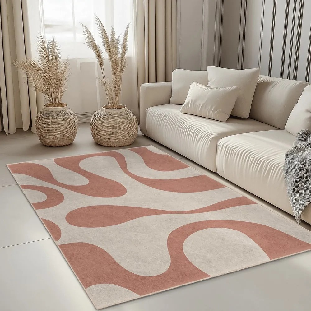 Růžový pratelný koberec 120x180 cm Strawberry Latte – Mila Home