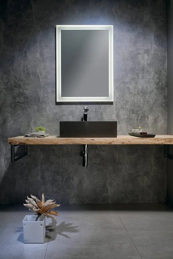 Sapho, FLUT LED podsvícené zrcadlo 600x800mm, bílá, FT060