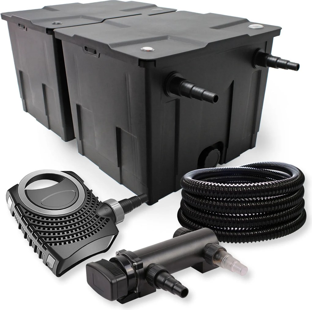 Sada jezírkové filtrace SunSun CBF-350B / CUV-318 – 60000 L, 7000 l/h, 50 W (54692)