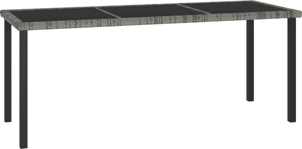 vidaXL Zahradní jídelní stůl 180 x 70 x 73 cm polyratan [315119] Barva: Černá
