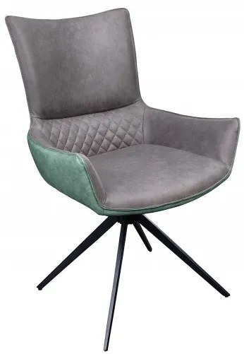 Alpská otočná židle šedá zelená/ 43719