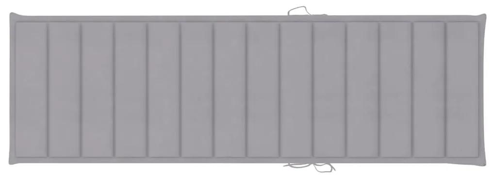 Dvojité lehátko s šedými poduškami impregnovaná borovice,  3065970