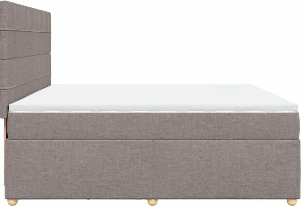 Box spring postel s matrací taupe 200x200 cm textil 3291391
