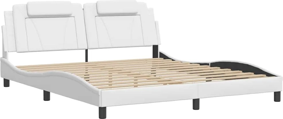 Rám postele Viana bez matrace bílý 180x200 cm umělá kůže 3208111