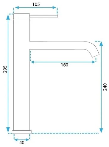 REA-B5329 - Umyvadlová baterie CLIF 29,5 cm broušená zlatá