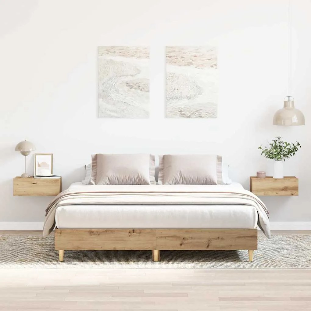 Rám postele bez matrace Artisan Dub 140x200 cm kompozitní dřevo 3328725