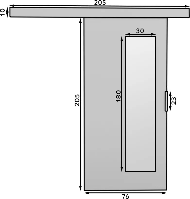 ADRK Furniture Posuvné nástěnné dveře MALTA 76