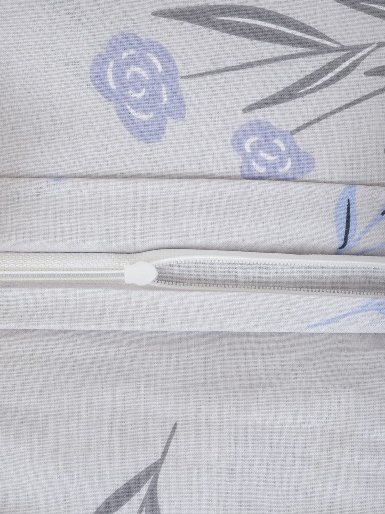 MK Lůžkoviny Francouzské bavlněné povlečení Renforcé - Chloe šedá 220 × 200 cm, 2ks 70 x 90 cm