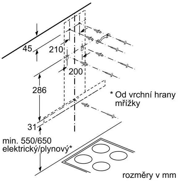 Bosch DWB97IM50 Komínový odsavač par