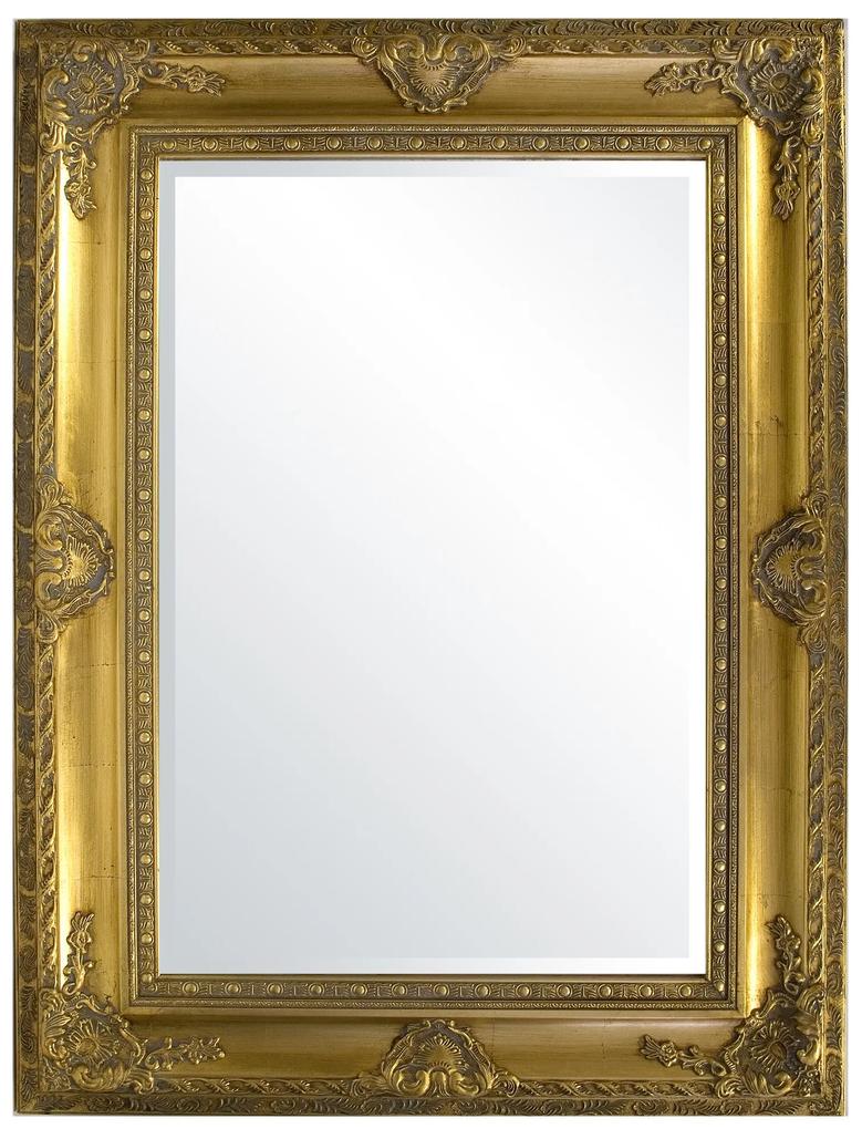 Zlaté zrcadlo s výrazným zdobením 120 cm 47581