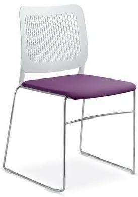 LD seating Plastová židle TIME 161 s čalouněným sedákem 191254