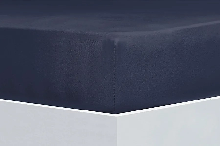 Prostěradlo Florella Fein Jersey 55 Dunkelblau, 180x200 cm