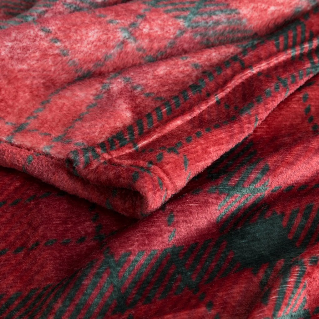 EUROFIRANY VÁNOČNÍ FLANELOVÁ DEKA KRATA1 150X200 CM VZOROVANÁ