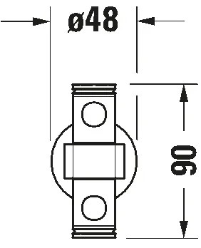 Duravit 99221000 - Nástěnný věšák na ručníky D-CODE 44,7 cm lesklý chrom