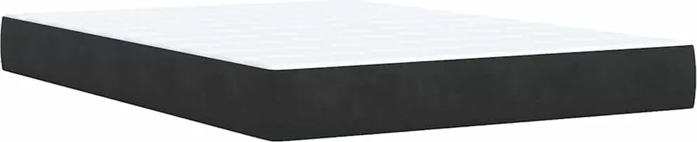Box spring postel s matrací černá 140 x 190 cm samet 3285640