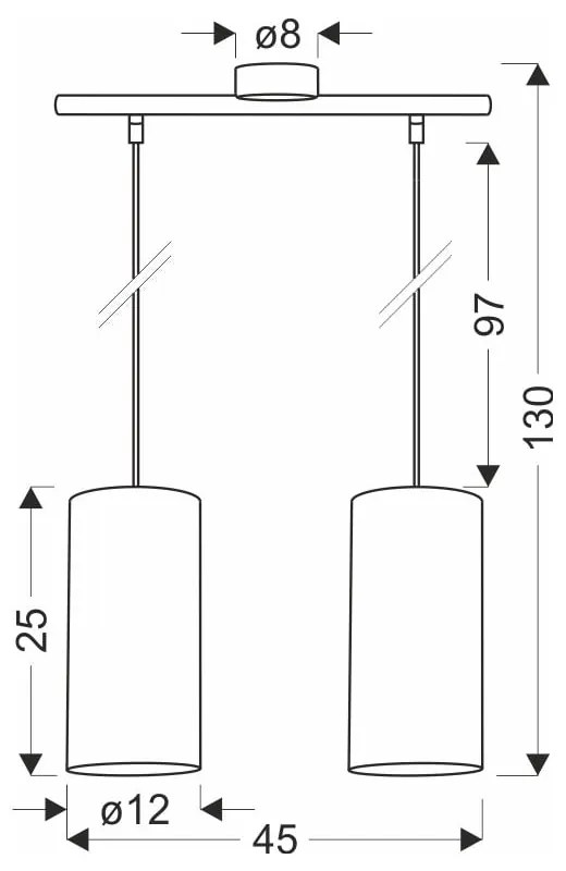 Světle hnědé závěsné svítidlo ø 12 cm Ballo – Candellux Lighting