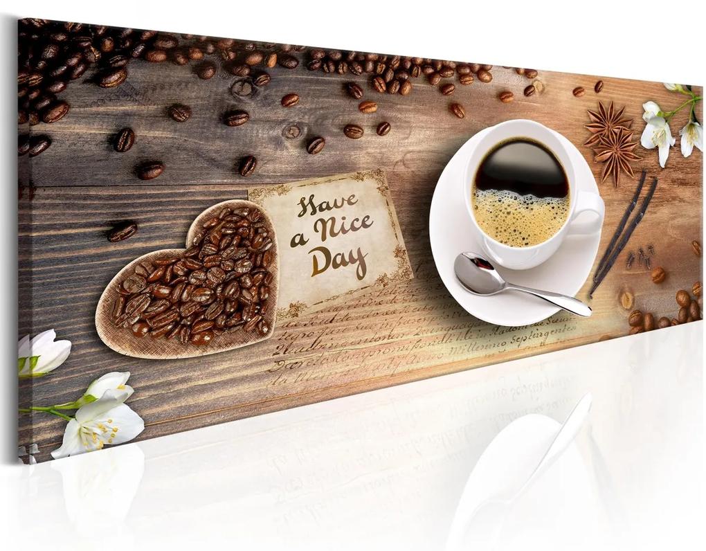 Murando DeLuxe Obraz šálek kávy Velikost (šířka x výška): 135x45 cm