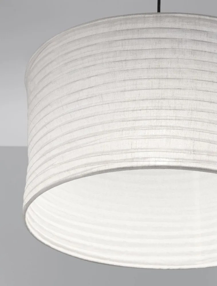 Bílé lněné závěsné svítidlo ø 50 cm Linnet – Nova Luce