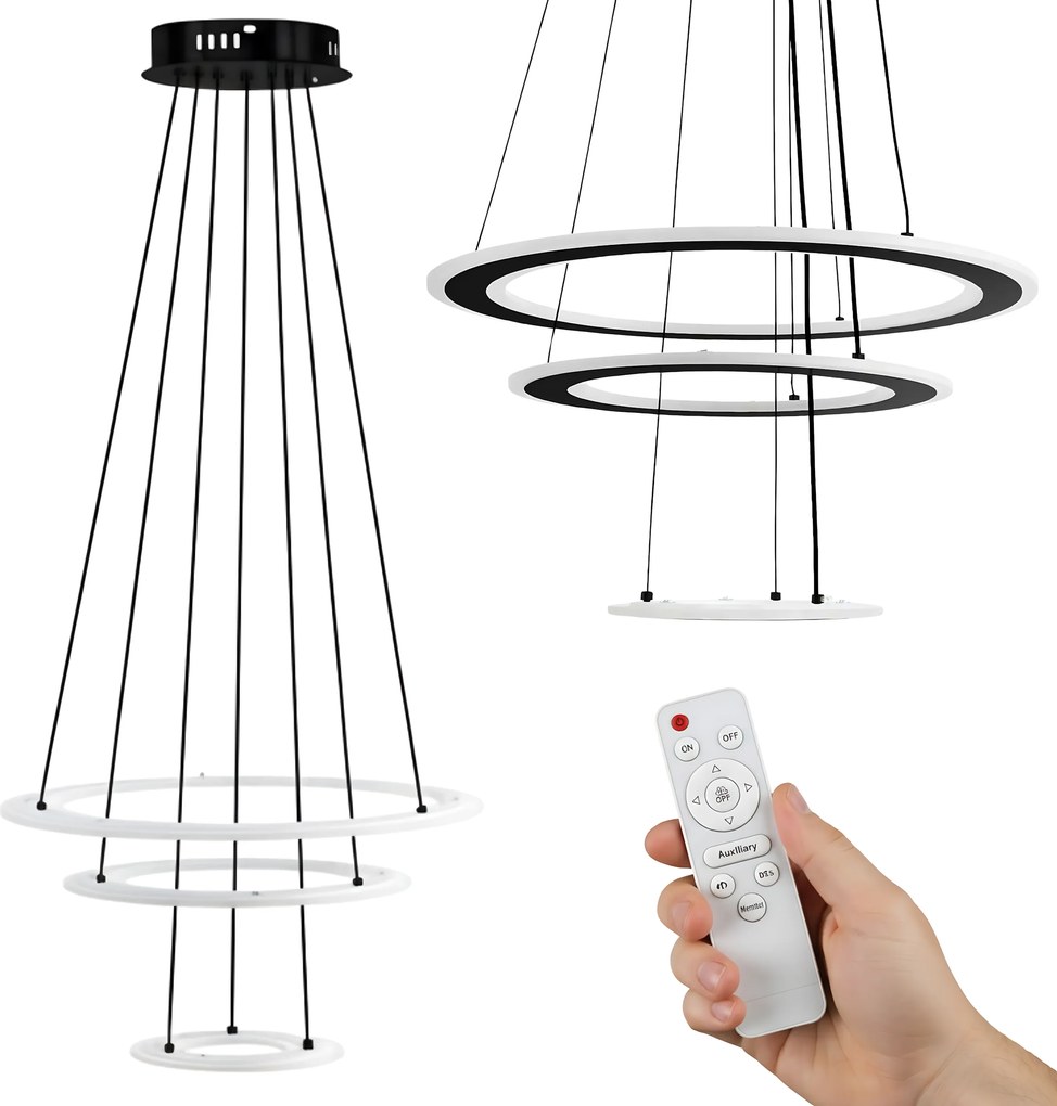 Toolight Toolight, LED stropní osvětlení 46cm, G040-3CP, černá, OSW-06307