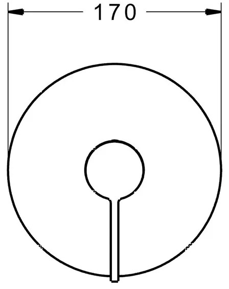 Ovládací panel k podomítkovému tělesu HANSA BLUEBOX - HANSALOFT kulatá 87739003