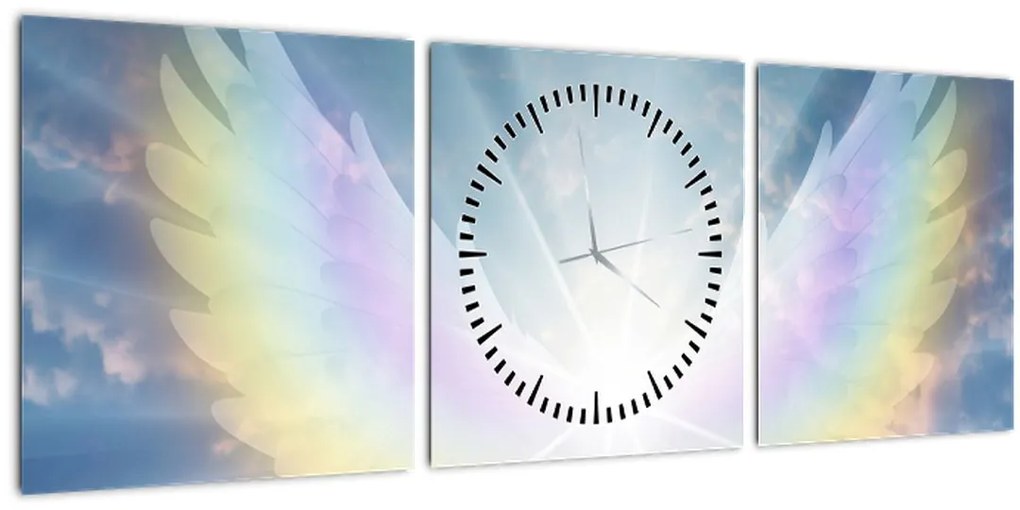 Obraz - Andělská aura (s hodinami) (90x30 cm)