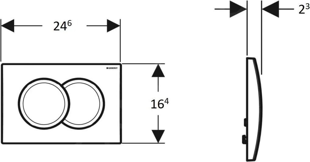 Geberit Delta01, splachovacie tlačidlo UP100, biela, 115.107.11.1