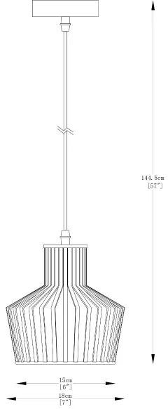 Zuma Line A8079-BK - Lustr na lanku DOLIA 1xE27/40W/230V pr. 18 cm černá