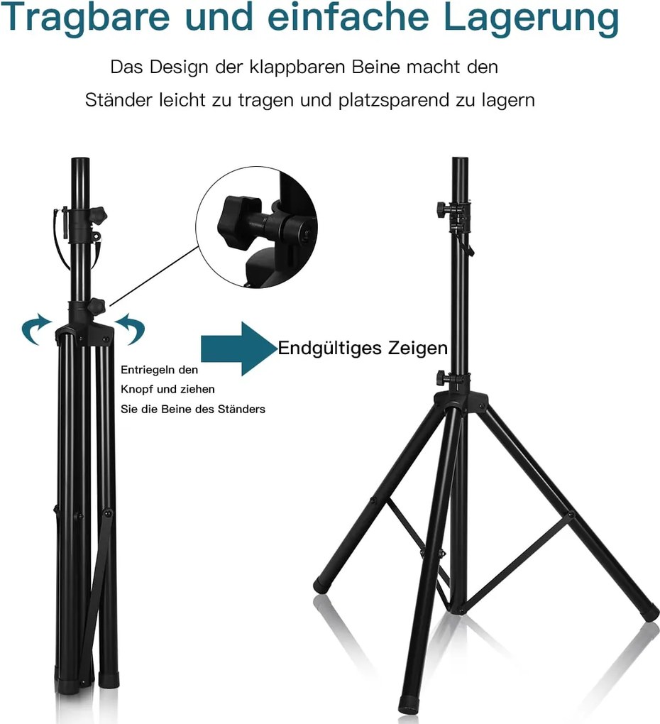 Costway Reproduktorový stojan 97 - 183 cm výškově nastavitelný reproduktorový