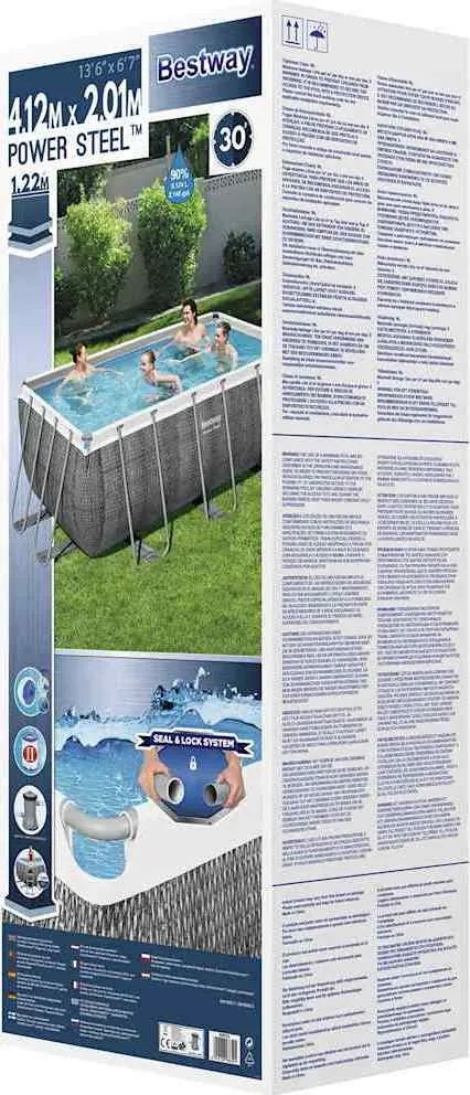 Bestway Bazénový set Power Steel obdélníkový 412 x 201 x 122 cm [92828]