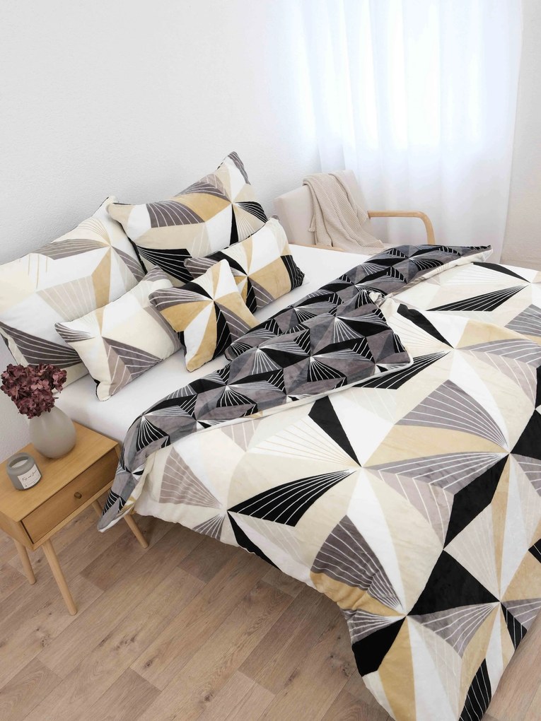 MK Lůžkoviny Francouzské mikroplyšové povlečení Exclusive - Timea 220 × 200 cm, 2ks 70 x 90 cm