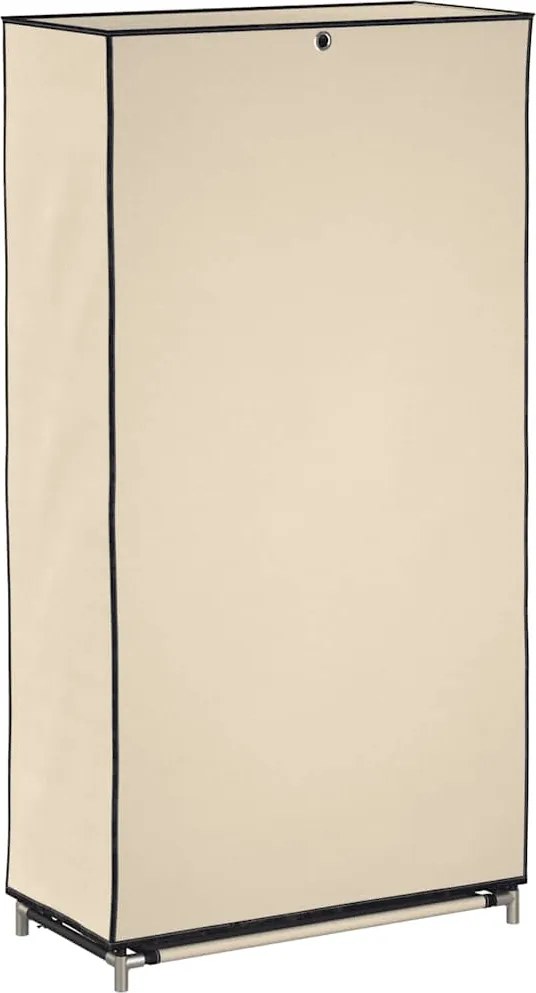 Botník s potahem krémový 58 x 28 x 106 cm textil 282429