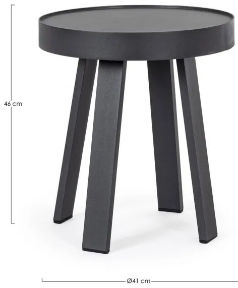 BIZZOTTO Zahradní konferenční stolek SPYRO antracit 41 cm 0663524