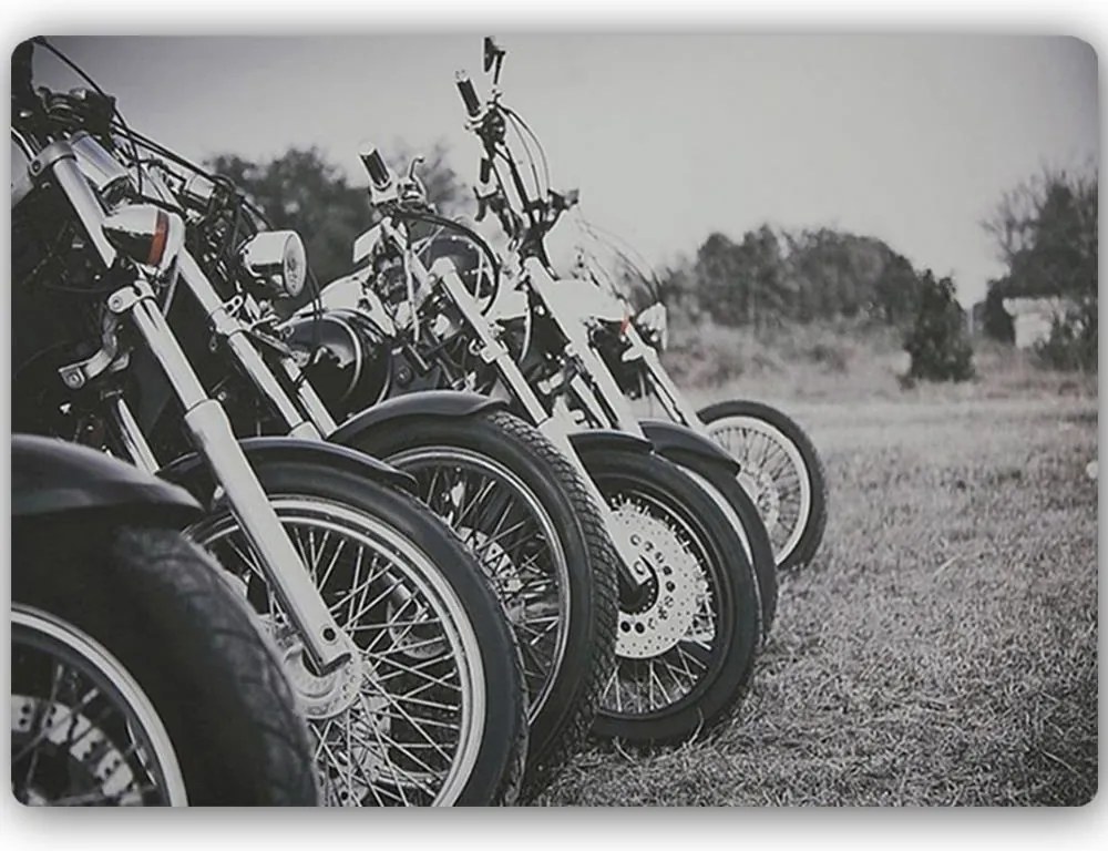 CARO Kovový obraz - Motorcycles 60x40 cm