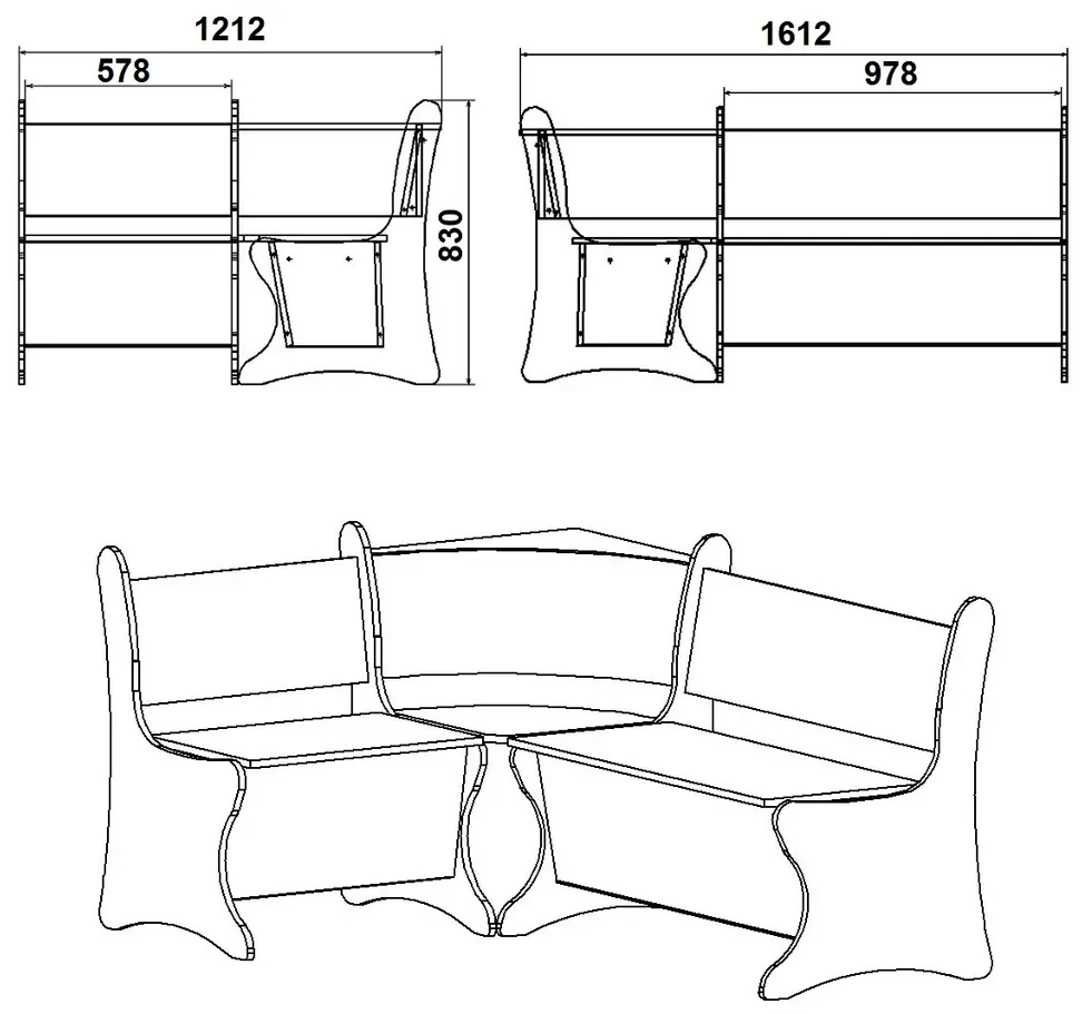 Vomaks Rohová lavice ITALIA buk tkanina - toronto brown | BIANO