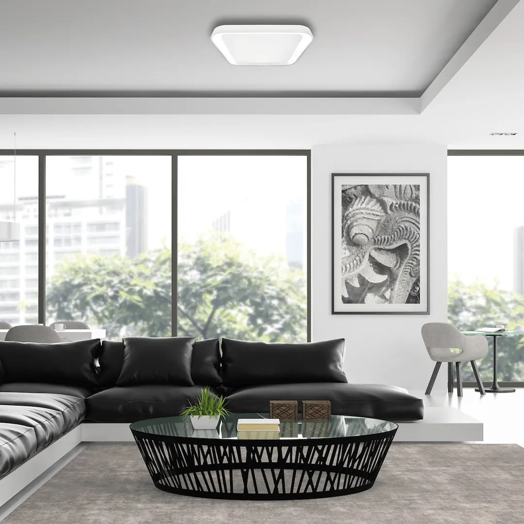 Stropní LED svítidlo Quadro, 1x LED 38w, 3000-6000k, w, s ovladačem